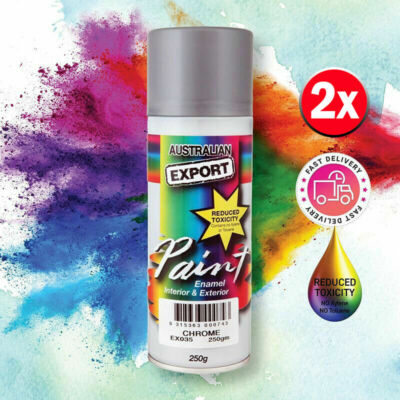 2x Chrome Australian Export Spray Paint Cans 250gm Fast Shipping | eBay ...