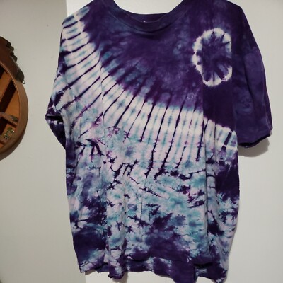 Vintage T Shirt 90s XL - Tie Dye Blank Tee Distressed Faded Single ...