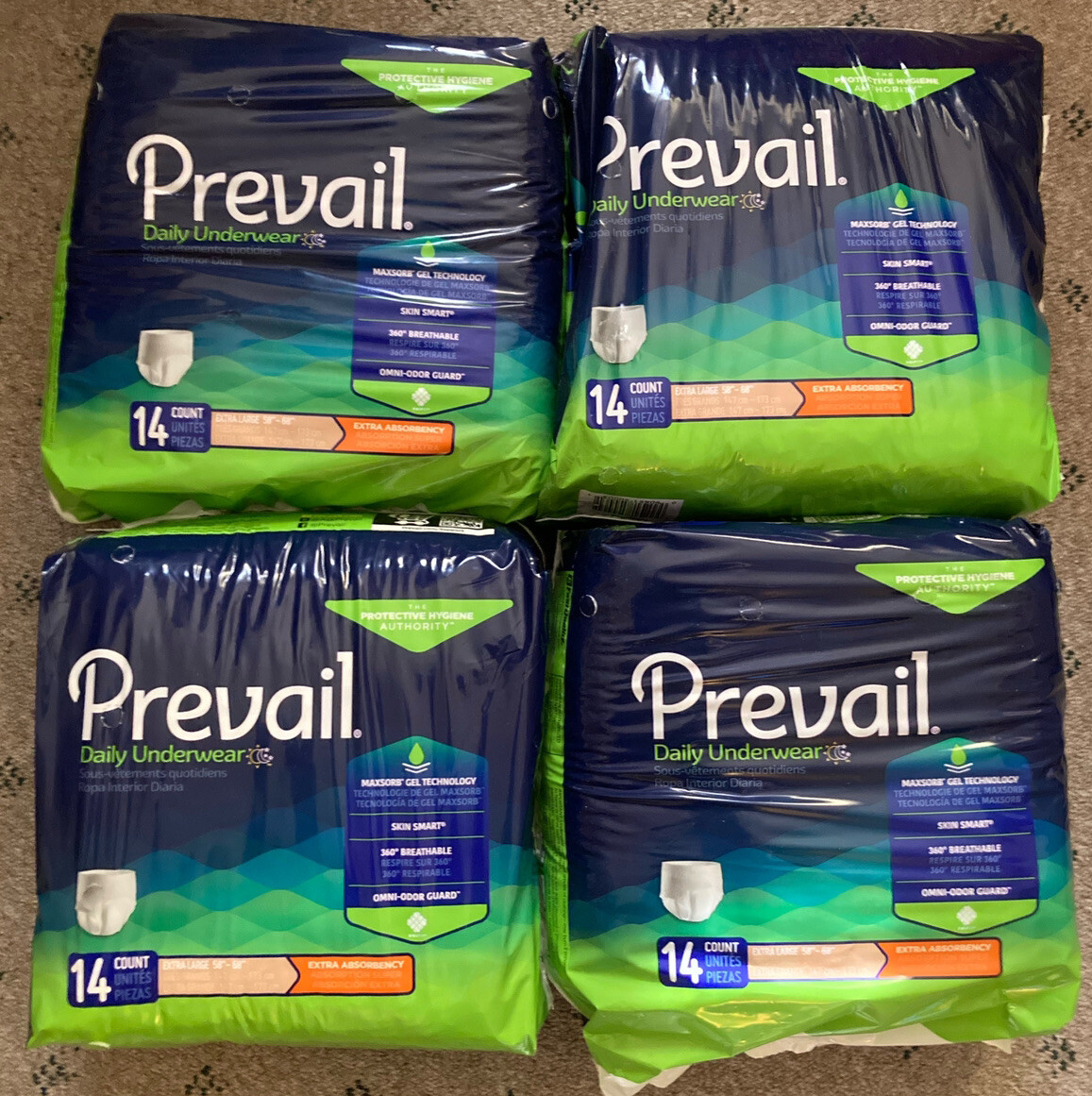 Prevail X-Large Pull-Up Unisex Incontinence Protective Daily Underwear ...