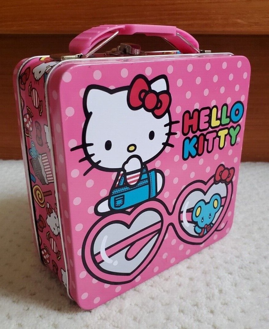 Hello Kitty Sanrio Mini Tin Lunch Box Case - Sunglasses & JOEY the ...