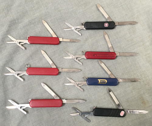 Wenger Delemont 65mm Esquire Pocket Knife - Lot Of 7 Various - Key Ring - 1 Buck | eBay