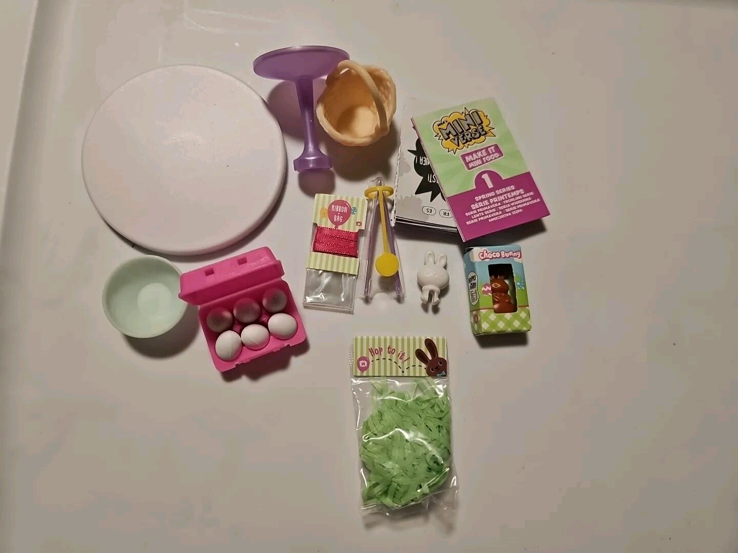 Easter BASKET HTF No Resin MGA Miniverse Make It Mini WITH Eggs Bunny ...