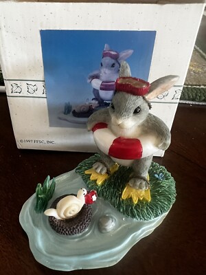 Charming Tails Come On In The Water's Fine Bunny & Snail 1998 by Fitz ...
