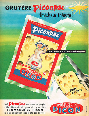 PUBLICITE ADVERTISING 025 1960 PICON PAC fromage | eBay