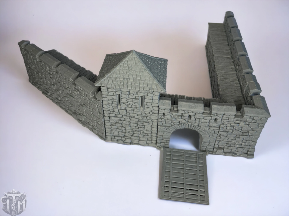 Medieval Stone Fort Walls, Terrain for DND, Tabletop Games, TTRPG ...