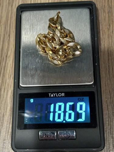 22k Solid 6.5in Long 18.69 Grams Chain For Scrap Beautiful! | eBay