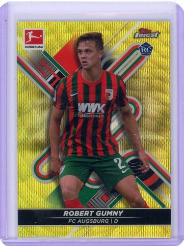robert gumny 2021-22 topps finest bundesliga yellow wave rookie 036/350 ...