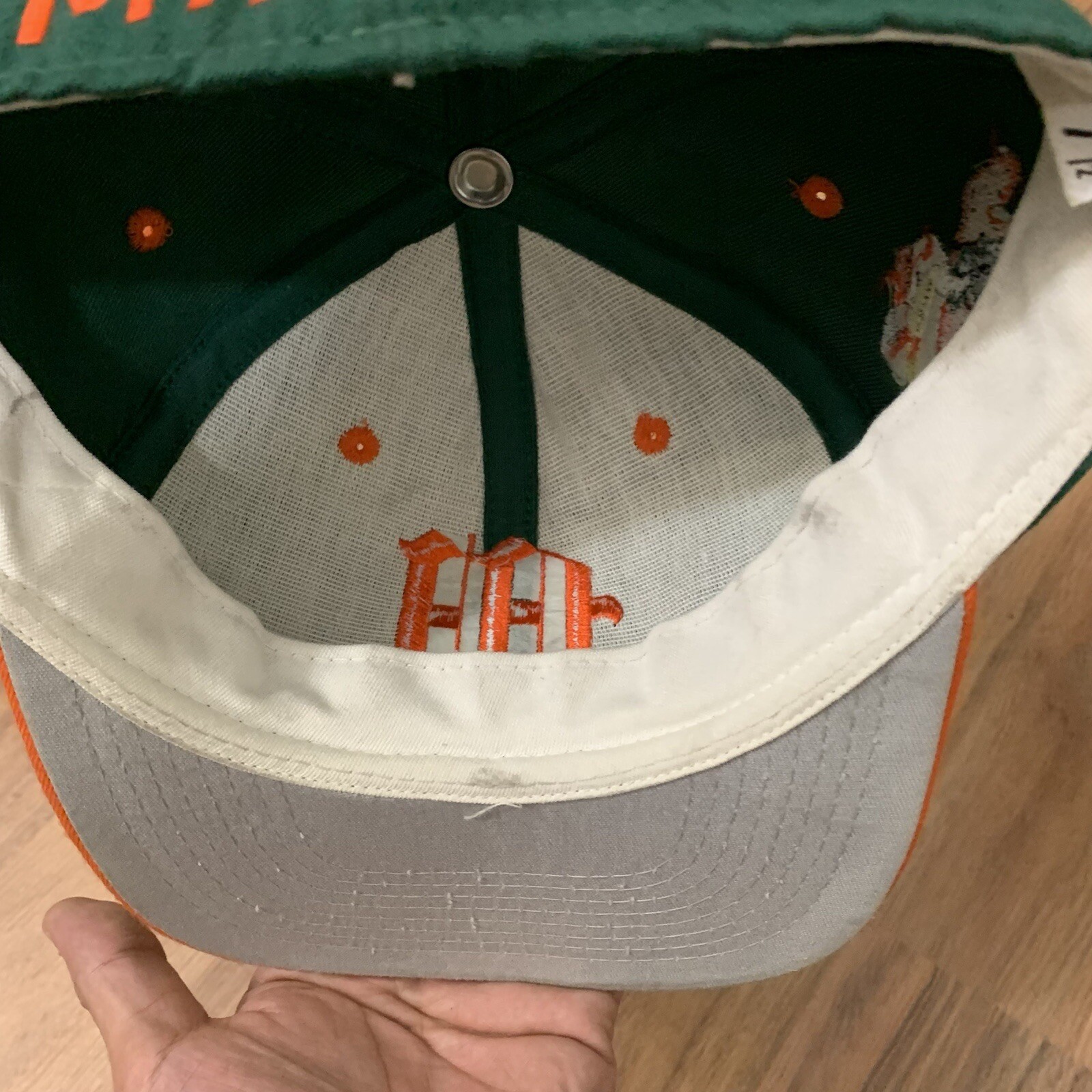 Vintage Miami Hurricanes Old English Script Logo Hat … - Gem