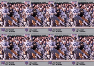(8) 1990-91 Pro Set Super Bowl 160 Football #90 Jack Lambert Steelers ...