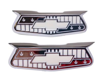 55 56 57 Chevy Chrome Bel Air Crest Emblems 1955 1956 1957 Chevrolet ...