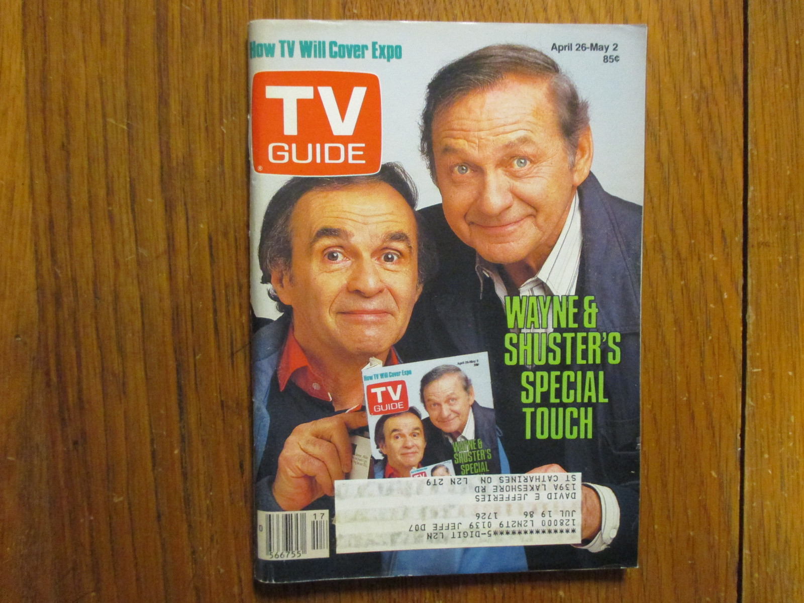 April 26, 1986 TV Guide Magazi(WAYNE AND SHUSTER/JOHN REILLY/GENERAL ...