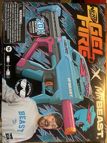 Nerf PRO X Mr Beast Full Auto GelFire Blaster Limited Edition ...