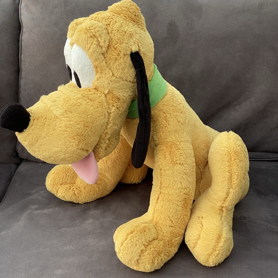 Jumbo Classic Pluto The Dog 18” • Disney Store • Giant Large Plush Soft Toy VGC | eBay UK