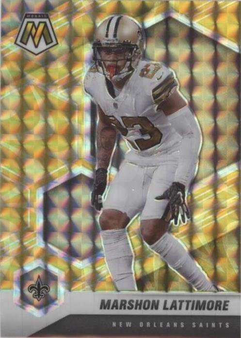 2021 Panini Mosaic - Marshon Lattimore #147 Reactive Yellow Mosaic ...