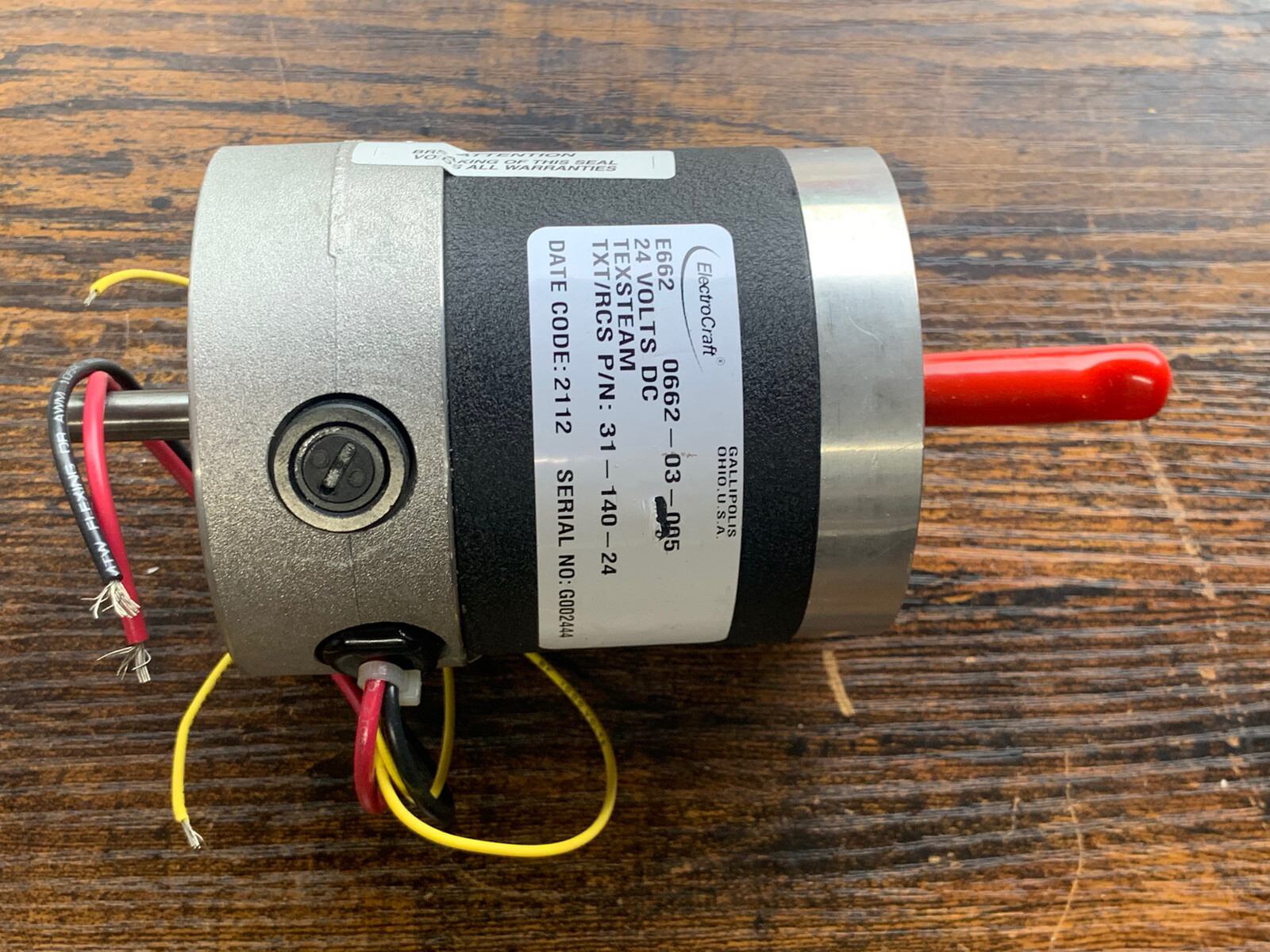 ElectroCraft E662 24V Motor | 0662-03-005 | New Unused Item | eBay
