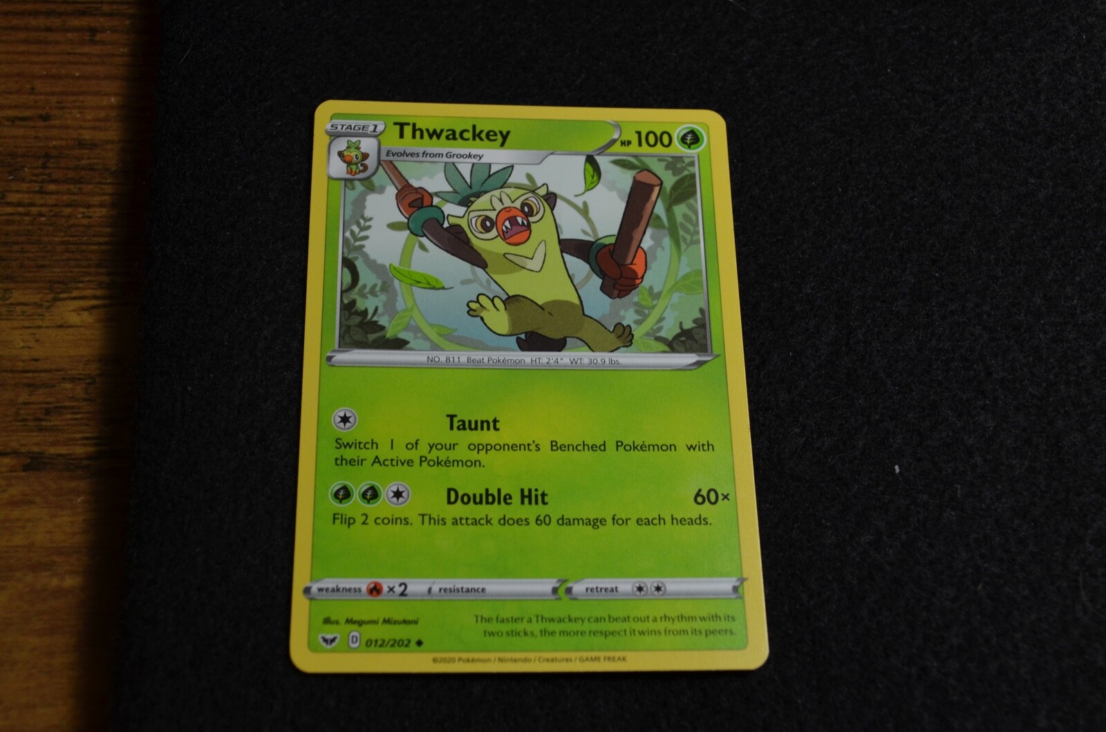 POKEMON SWORD & SHIELD THWACKEY 012/202 NM/MINT PACK FRESH | eBay