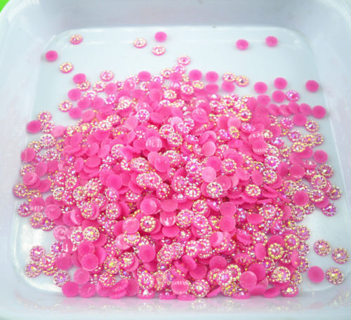 ss16 cone rose AB resin 4mm crystal Multiple facets flat back ...