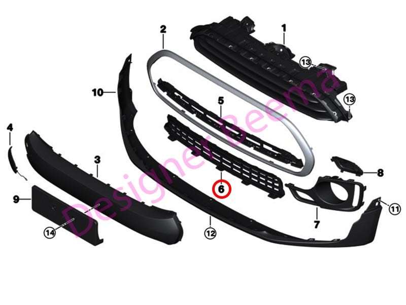 MINI Clubman F54 JCW Aero Front Bumper Lower Grille (JS) | eBay