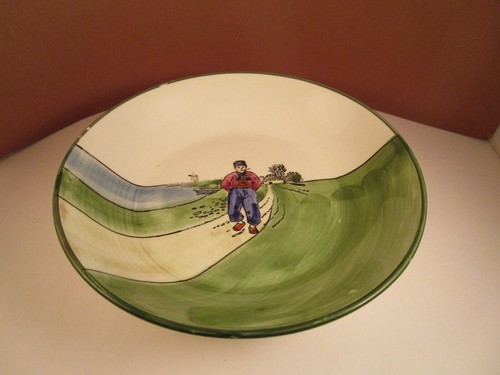 Vintage GS Zell Germany Pottery Dutch Boy Windmill Soup Bowl A | eBay