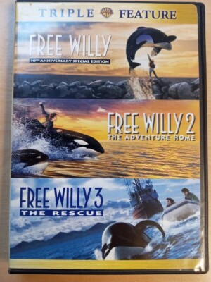 Free Willy/Free Willy 2/Free Willy 3 (DVD, 2006, 2-Disc Set, Dual Side ...