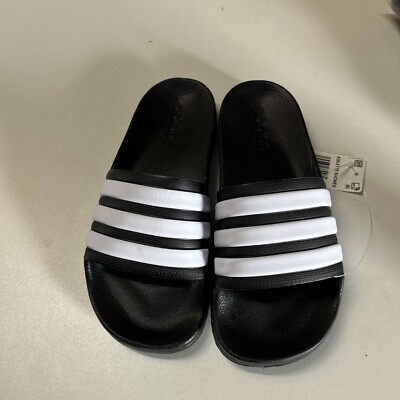 ADIDAS GZ5922 ADILETTE SHOWER MN'S (Medium) Black/White Synthetic Slide ...