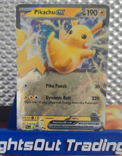 Pokemon TCG - Pikachu ex - 063/193 Paldea Evolved -Double Gold Star ...