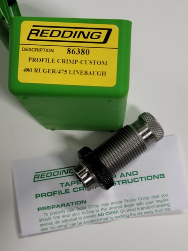 86380 REDDING CUSTOM PROFILE CRIMP DIE - 480 RUGER/475 LINEBAUGH - NEW ...