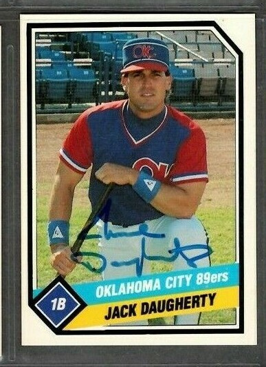 1989 CMC #1989-163 Jack Daugherty Oklahoma City 89ers Baseball Signed ...