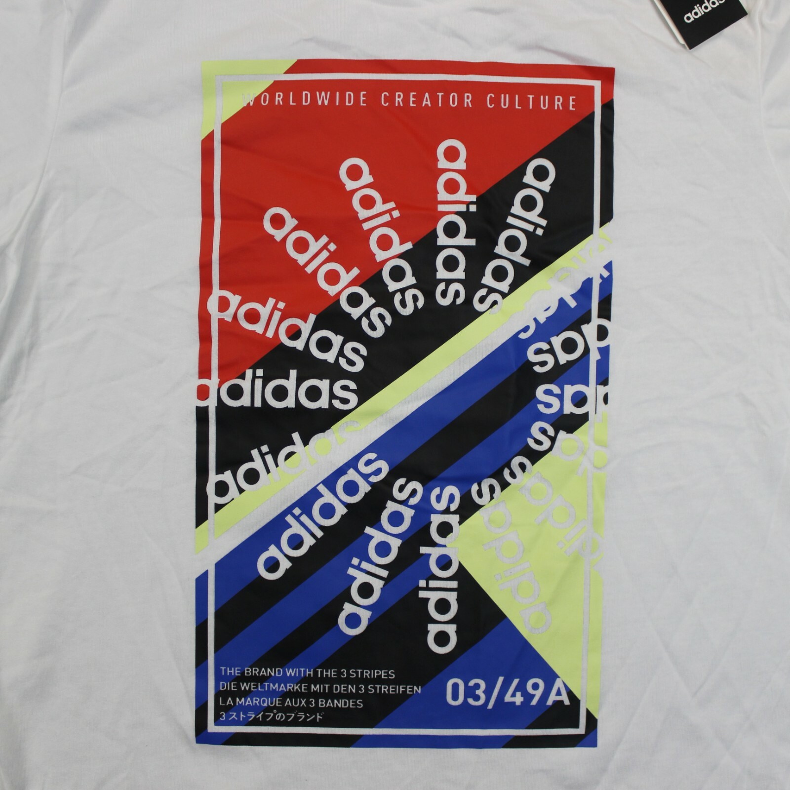 adidas Slogan Graphic Tee White Size Medium Retail for sale online | eBay