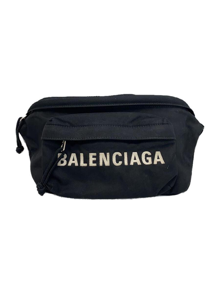 BALENCIAGA WHEEL BELT PACK waist bag polyester BLK 533009 BALENCIAGA WHEEL BELT PACK waist bag polyester BLK 533009