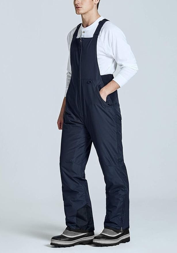 TSLA Men's Winter Snow Bibs, Waterproof Insulated Snowboard Overalls ...