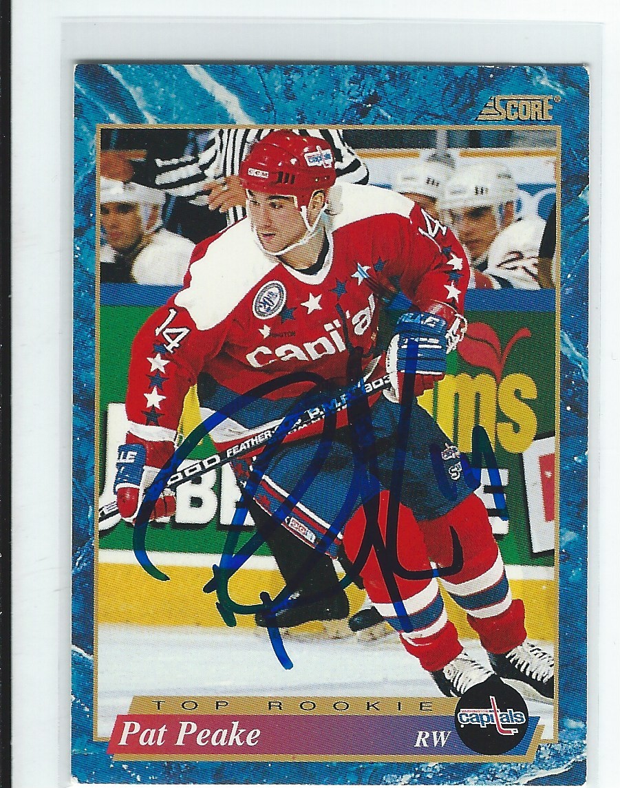 Pat Peake Signed 1993/94 Score Canadian Card #590 | eBay