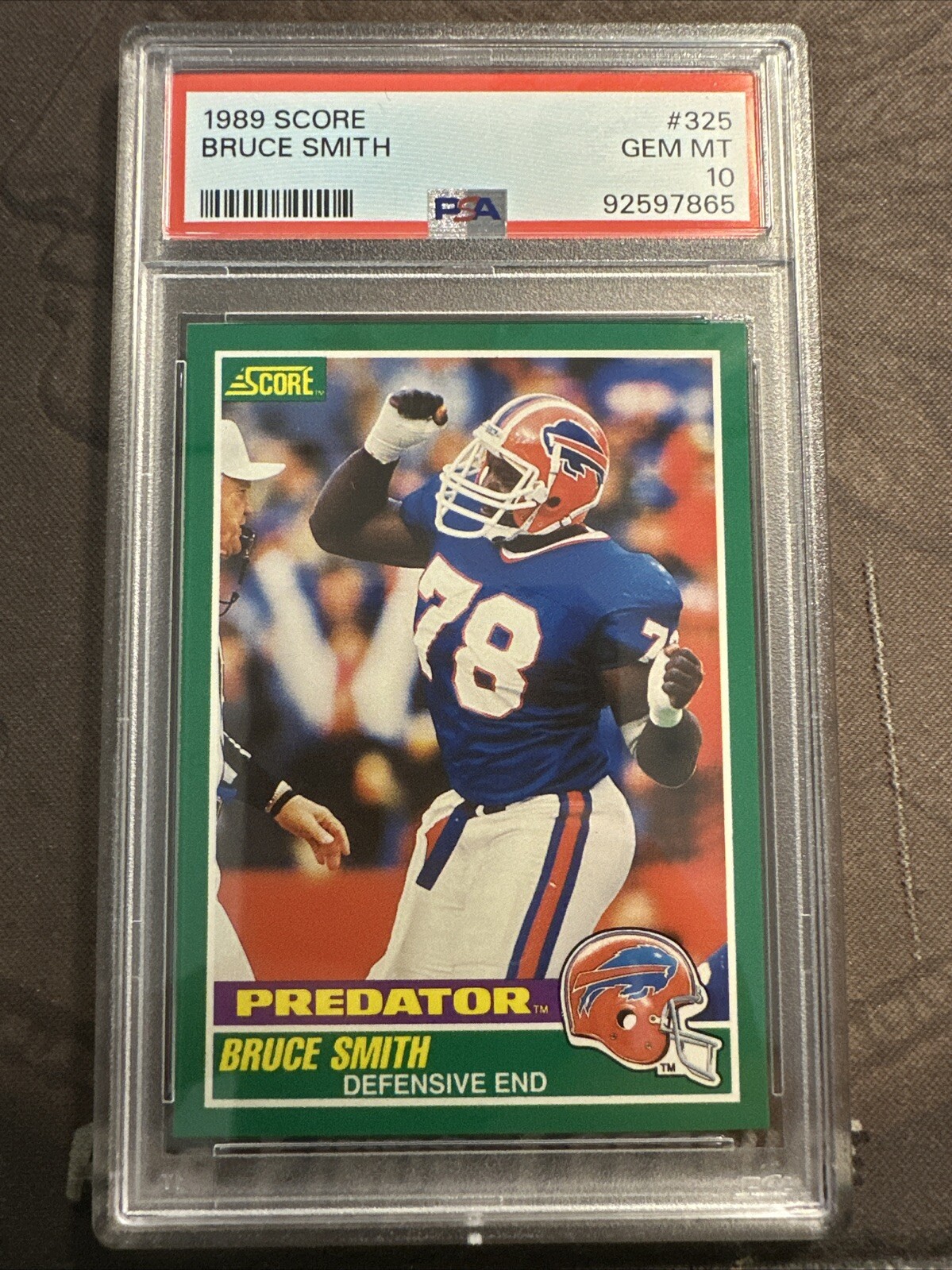 1989 SCORE #325 BRUCE SMITH PREDATOR BILLS HOF PSA 10 | eBay