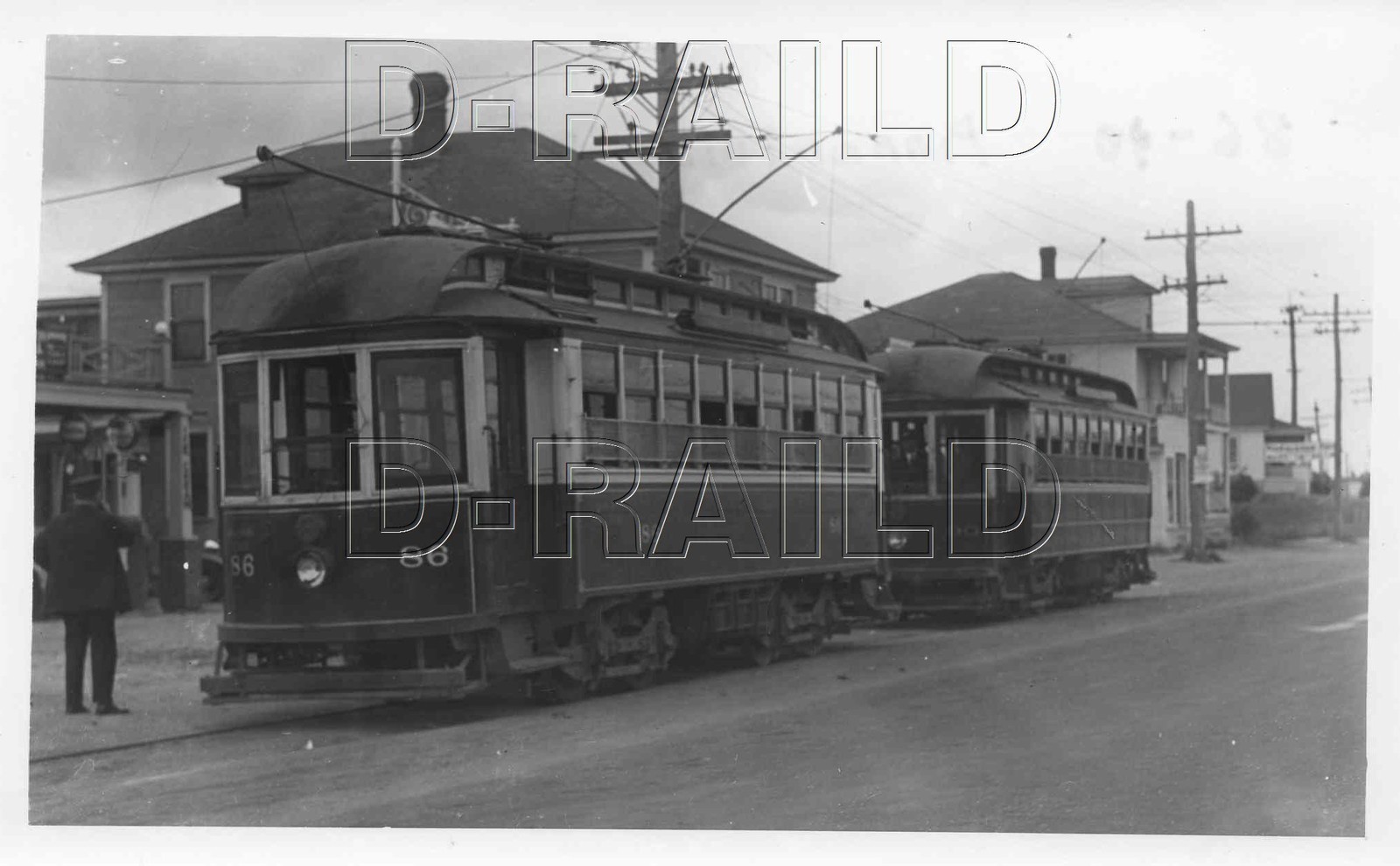 8EE408 RP 1939/60s MANCHESTER STREET RAILWAY ? CAR #86 PINARDVILLE NH ...