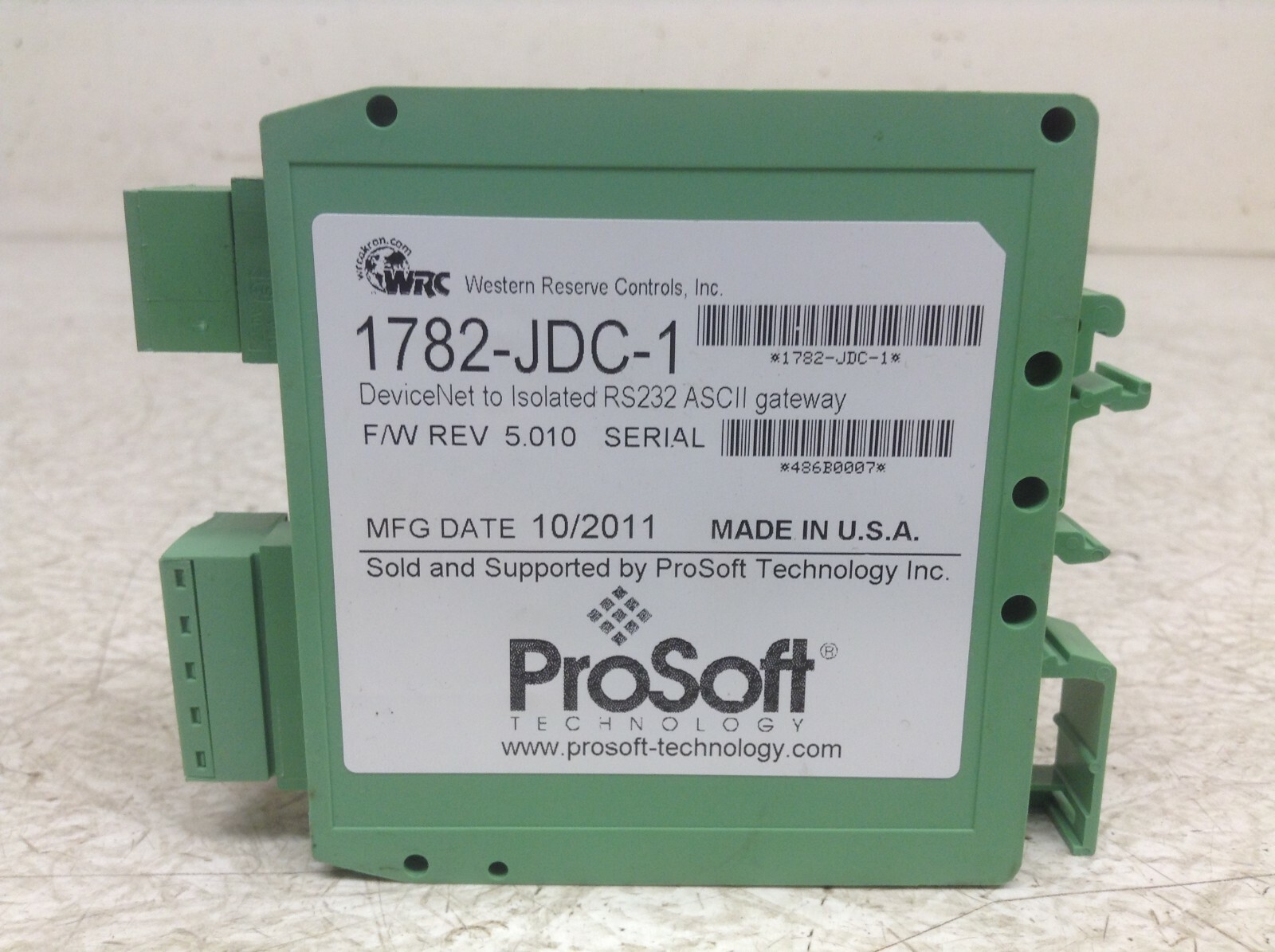 WRC ProSoft 1782-JDC-1 Devicenet to RS232 ASCII Gateway 1782JDC1 (VT ...