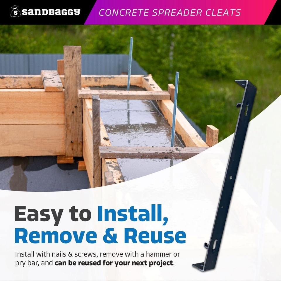 Sandbaggy Concrete Spreader Cleats (Multiple Sizes) - Concrete Form ...