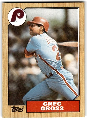 1987 Topps Baseball Cards Greg Gross Philadelphia Phillies #702 | eBay