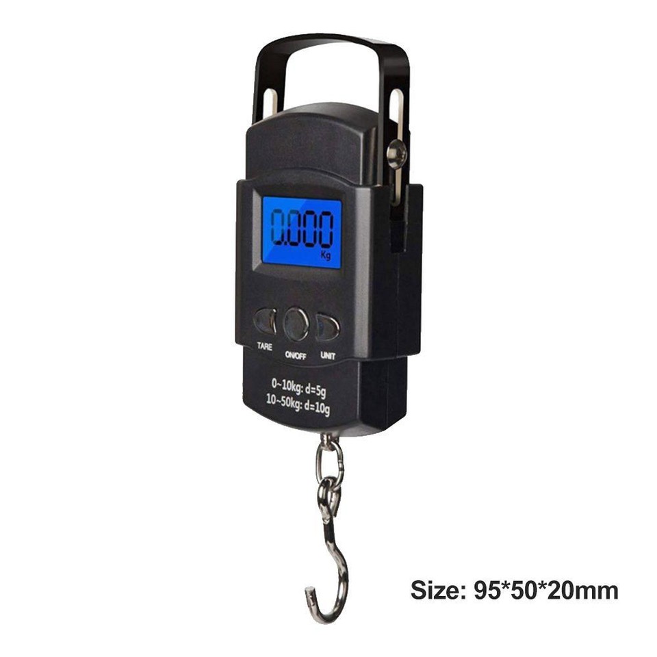 Mini Portable Digital Scale Hand Held Hanging Hook Weighing with Back ...
