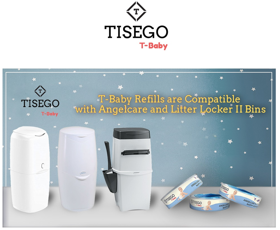T-Baby Refill Compatible with Angelcare & Litter Locker II Bins, 3 Pack ...