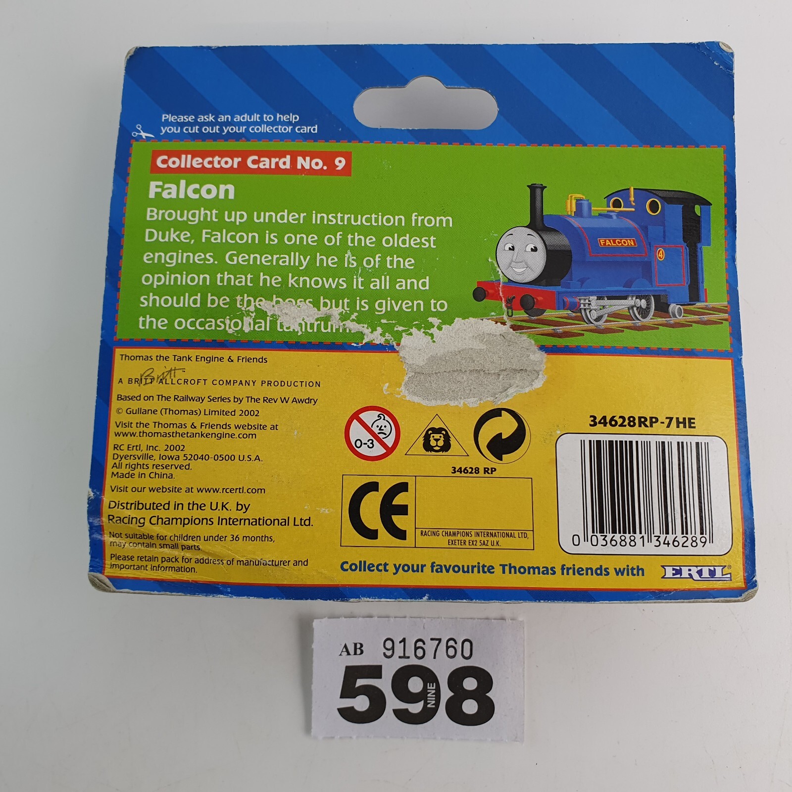 ERTL Thomas The Tank Engine & Friends Falcon Steam Engine Train in ...