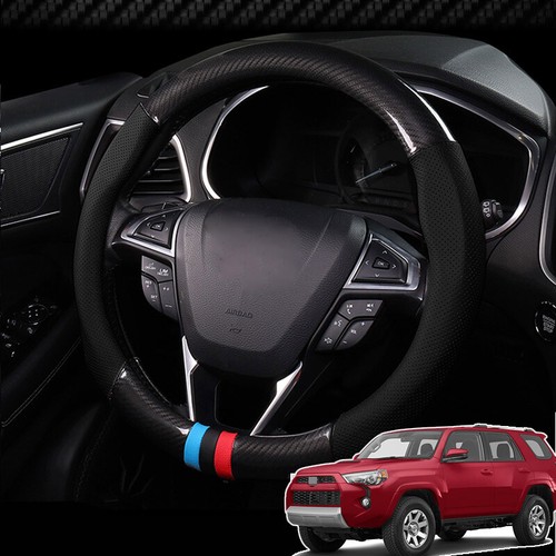 Durable Carbon Fiber Leather Car Steering Wheel Cover Wrap For Toyota ...