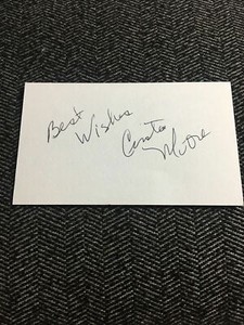 CRISTA MOORE - BROADWAY ACTRESS - AUTOGRAPH - INDEX CARD - AUTHENTIC | eBay