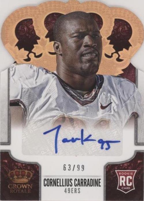 2013 Panini Crown Royale - Cornellius Carradine #123 Bronze Holo Die ...