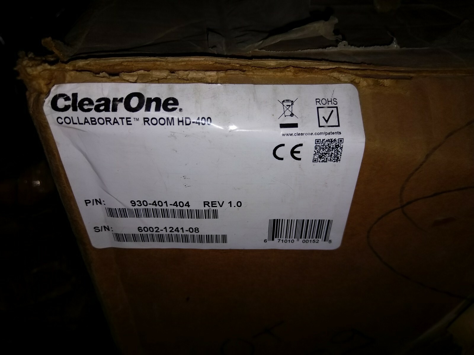 ClearOne Collaborate Room Hd400 Hd-400 Rev 1.0 HD Video Conferencing ...