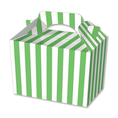 500 x Green Stripe Gift Box Party Paper Container Job Lot Bulk ...