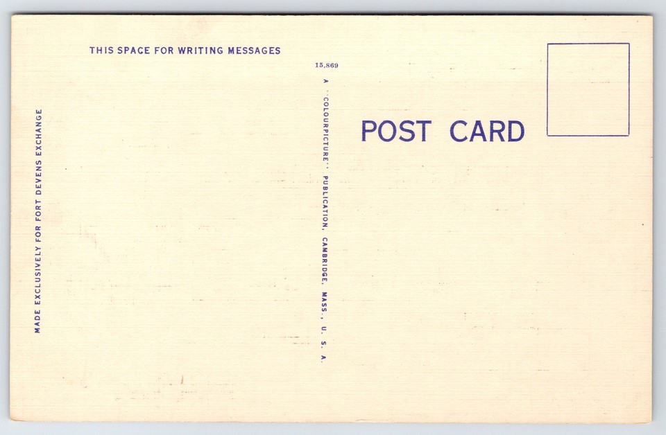 Fort Devens Massachusetts~Camp Views~MIlitary~Large Letter Linen ...