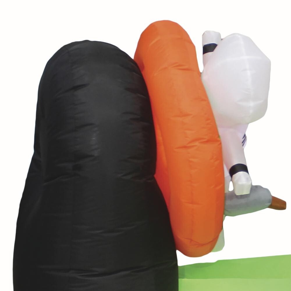 6' Animated Spooky Vampire Skeleton Axe Throwing Inflatable Halloween ...