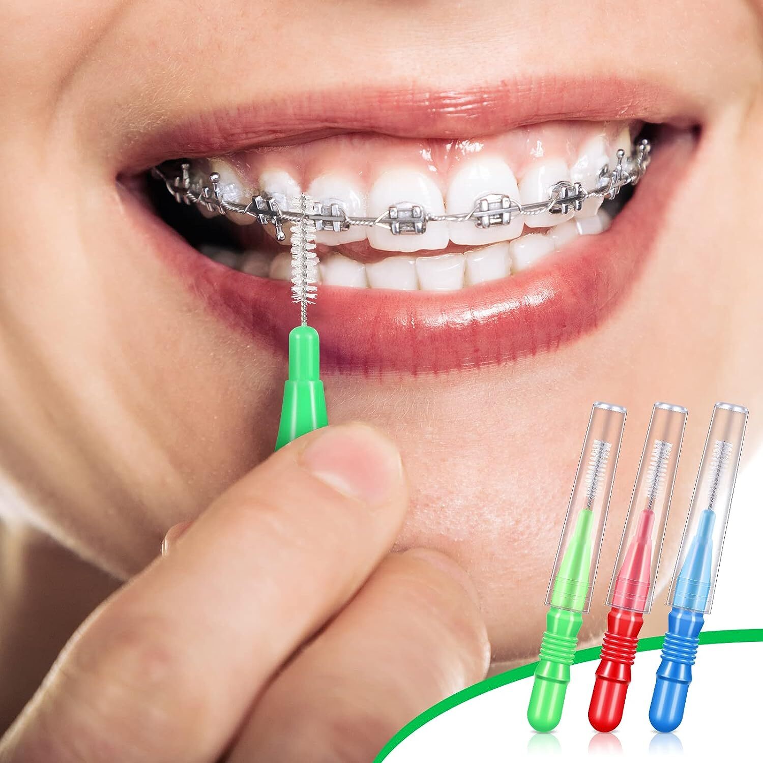 50X Dental Floss Brushes Interdental Clean Teeth Sticks Tooth Toothpick ...