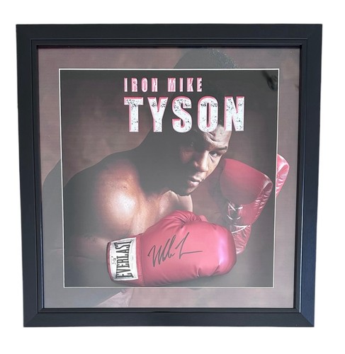 Mike Tyson Signed 3D Framed Red Everlast Boxing Glove With LED Lights ...