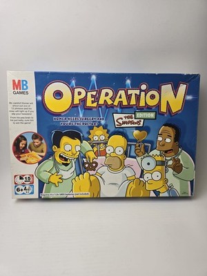 Operation The Simpsons Edition Board Game by MB Games Complete And ...